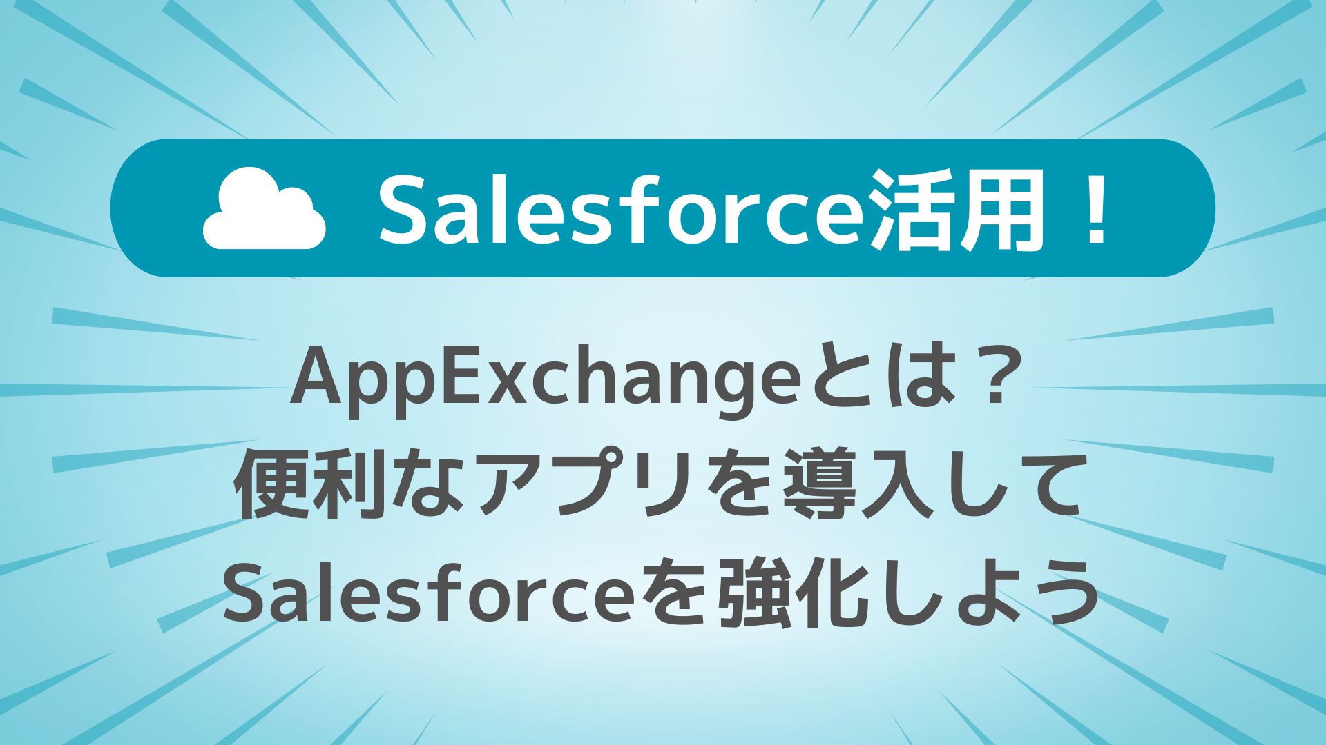 【Salesforce】AppExchangeとは？便利なアプリを導入してSalesforceを強化しよう - ウェブマーケティング会社によるSalesforce導入支援＆活用支援